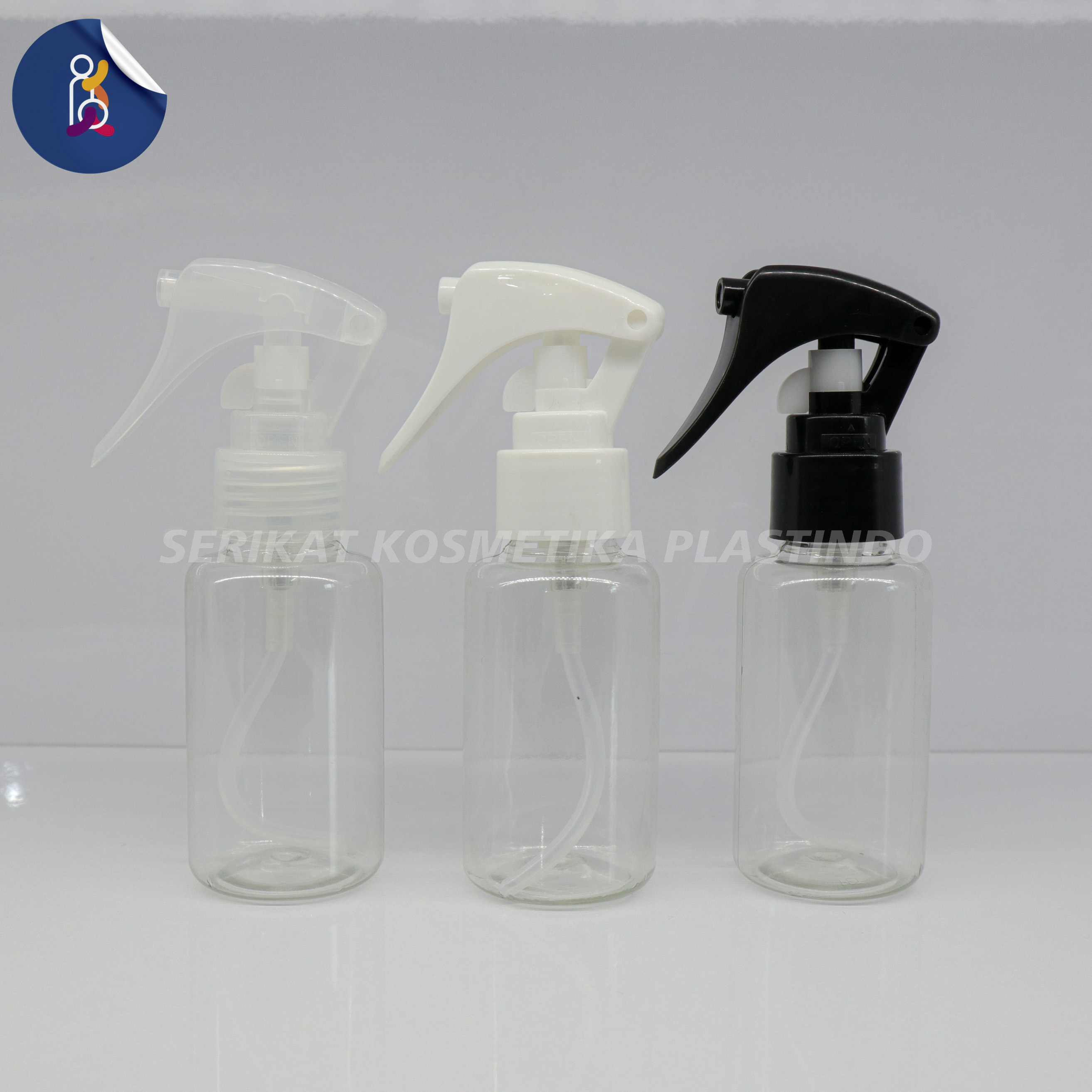 BOTOL TUBULAR 60ML CLEAR TUTUP SPRAY TRIGGER BURUNG CLEAR PUTIH HITAM - PT. Serikat Kosmetika ...