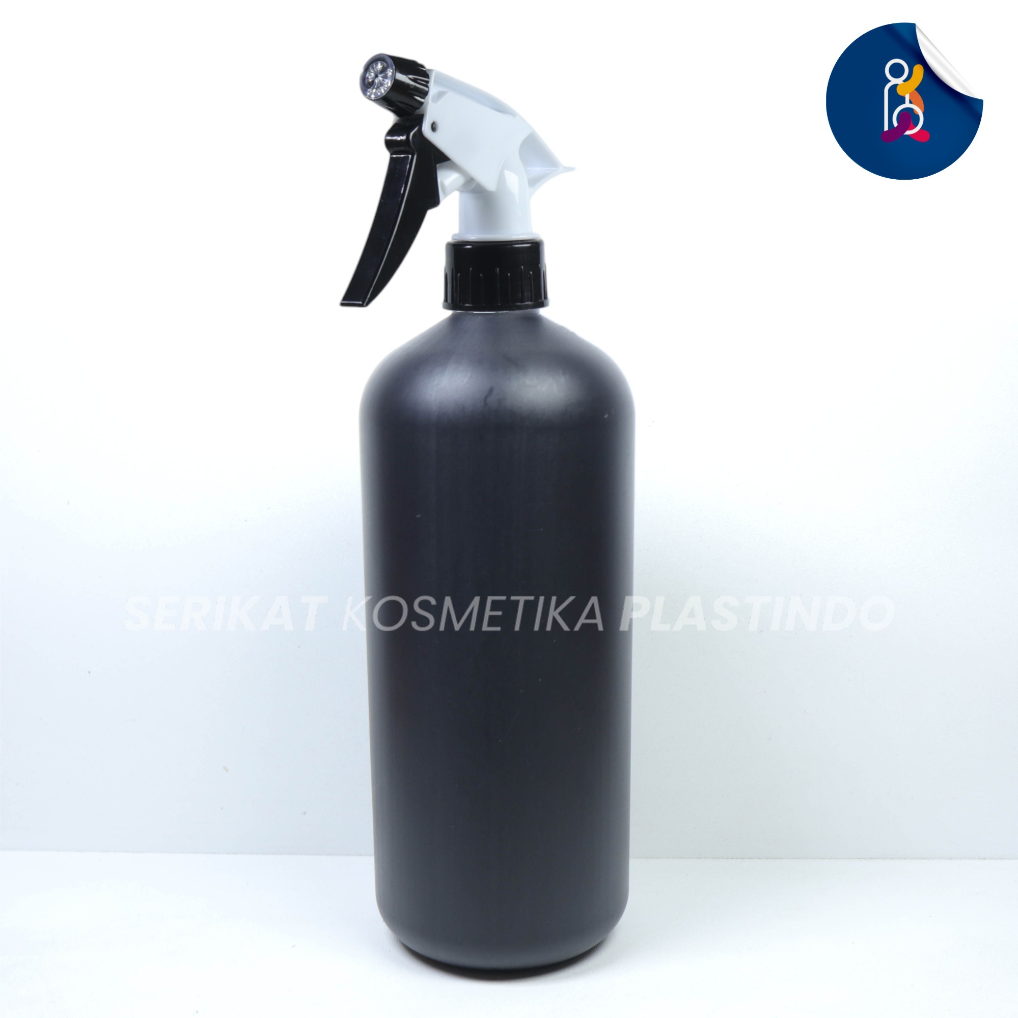 BOTOL HDPE ROUND 500ML HITAM TUTUP SPRAY BIG TRIGGER HITAM PUTIH - PT ...