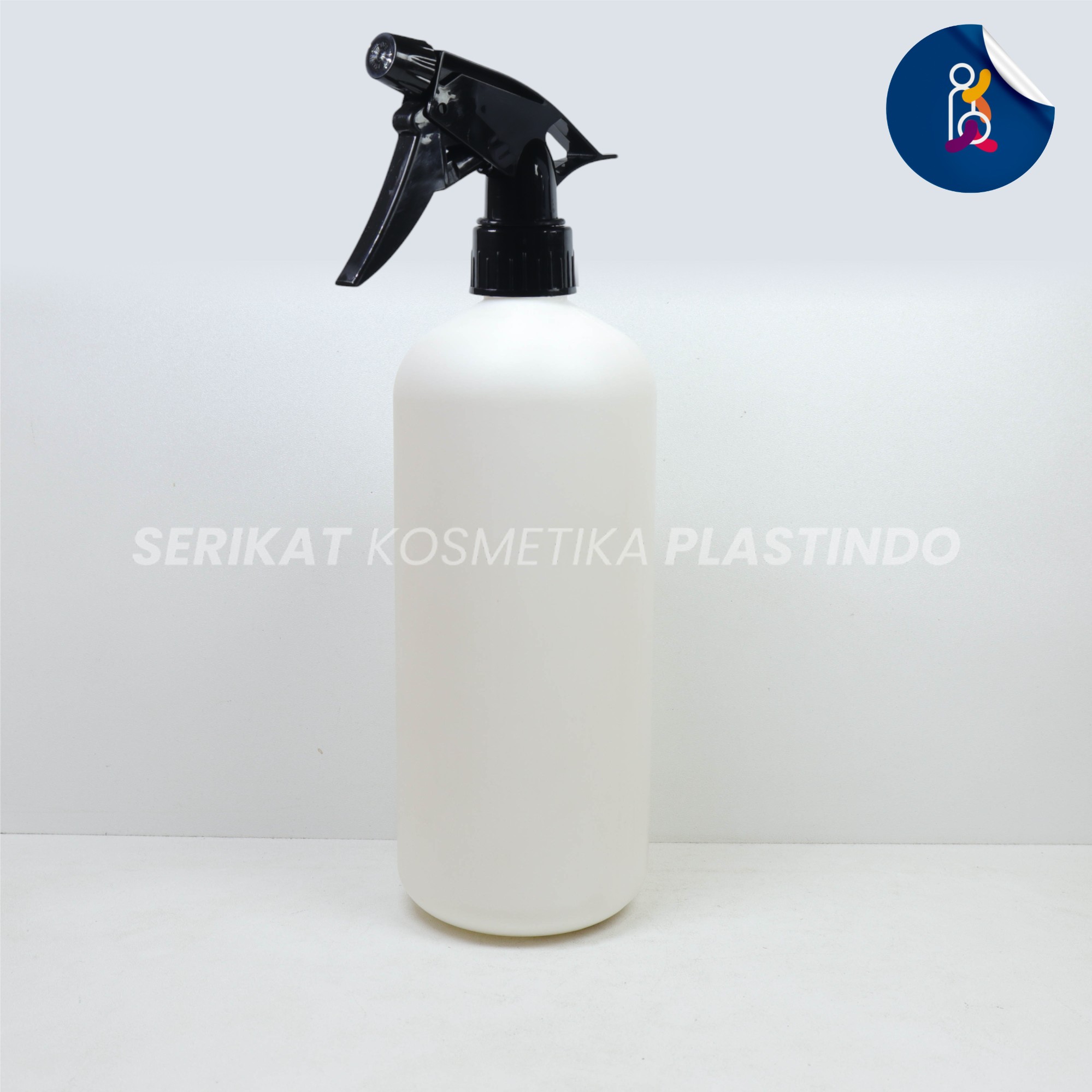 BOTOL HDPE ROUND 500ML PUTIH TUTUP SPRAY BIG TRIGGER HITAM - PT ...