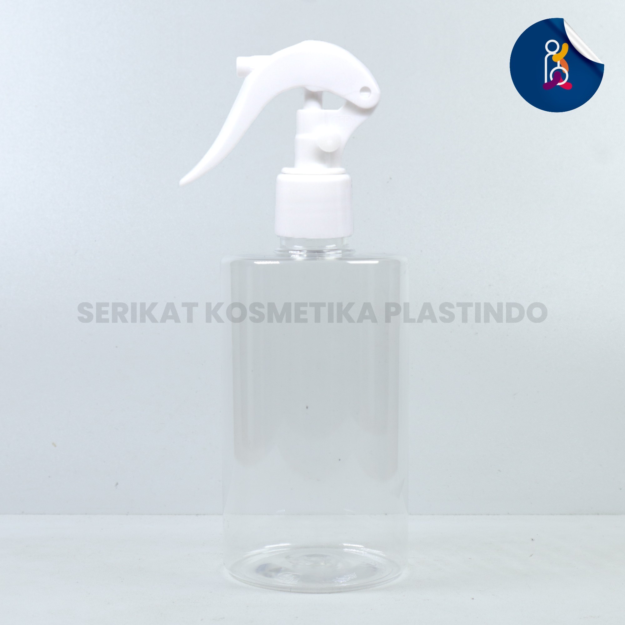 BOTOL DIOLY 250ML CLEAR TUTUP SPRAY TRIGGER BEBEK PUTIH - PT. Serikat Kosmetika Plastindo